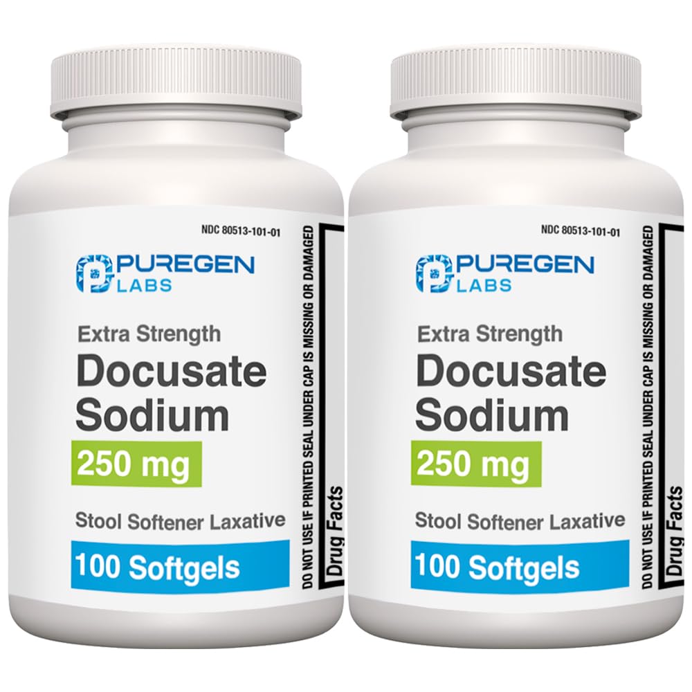Mua Docusate Sodium 250mg Stool Softener Laxative 200 softgels Total ...