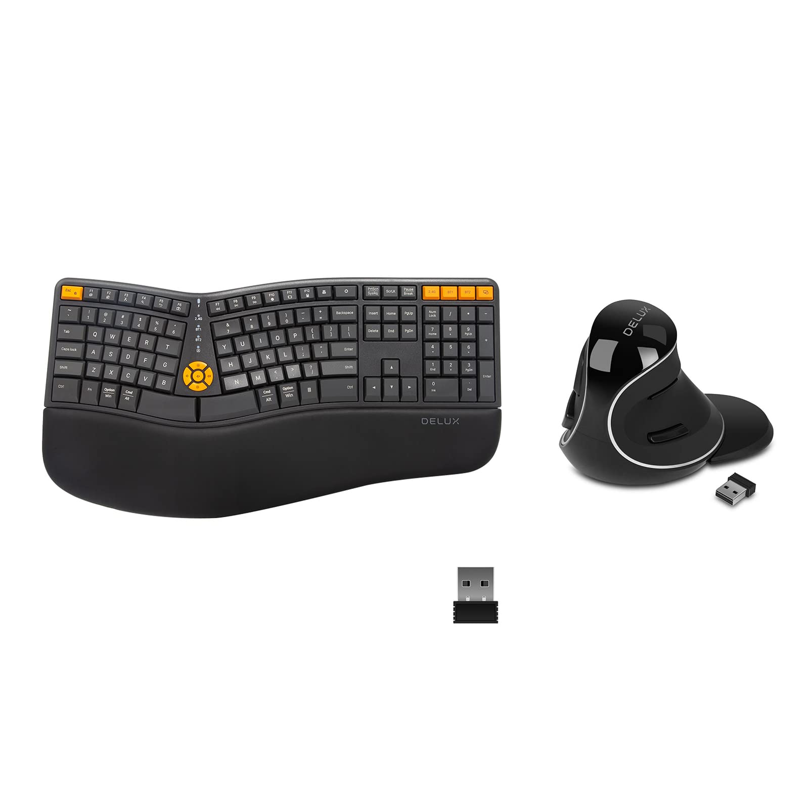 Mua DELUX Wireless Ergonomic Keyboard Mouse Combo, Full Size Keyboard ...