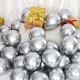 Amazon.com: PartyWoo Silver Balloons, 4 pcs 36 Inch Large Metallic ...