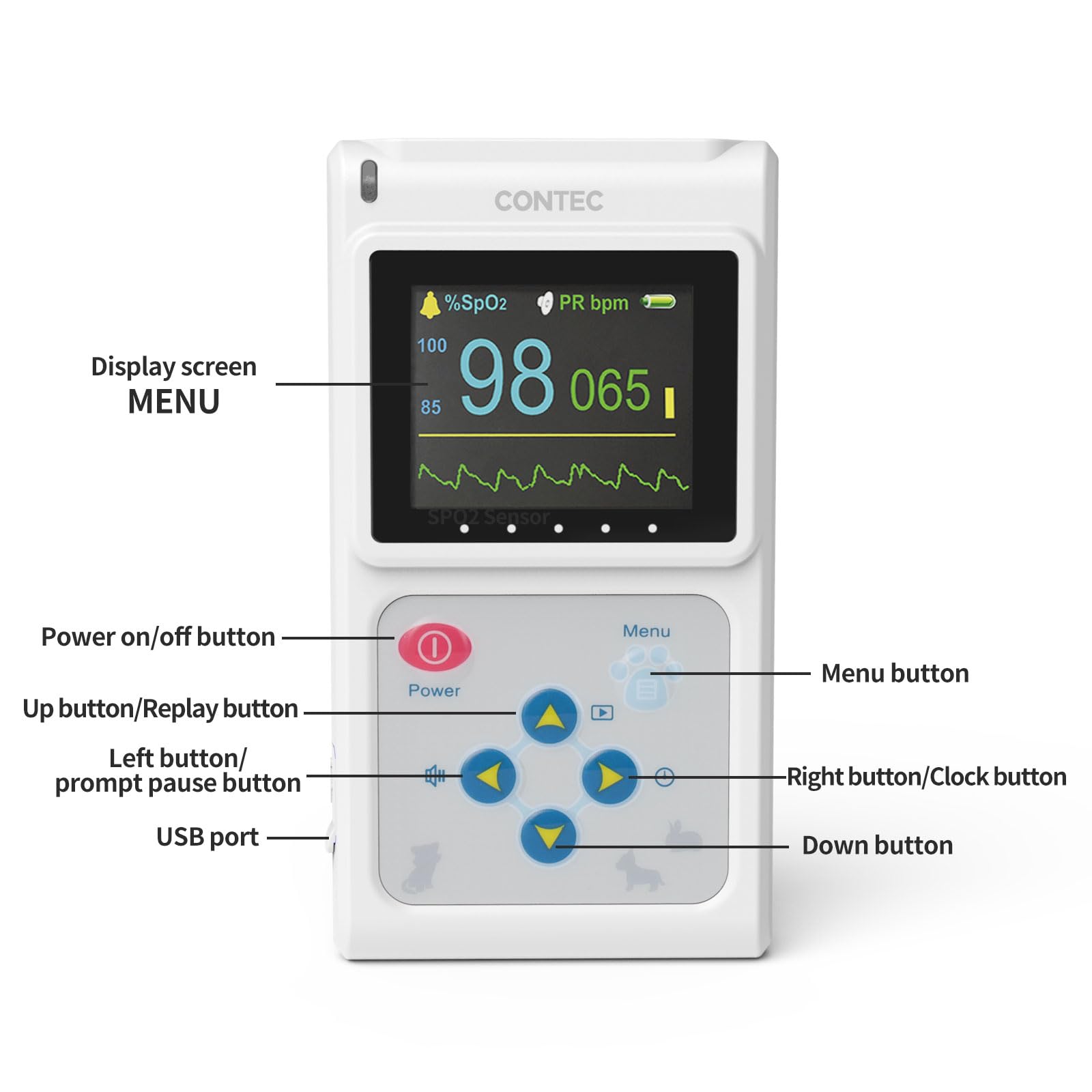 Mua CONTEC CMS60D-VET Veterinary Pulse Oximeter Vet SPO2 Pulse Rate ...
