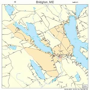 Amazon.com: Large Street & Road Map of Bridgton, Maine ME - Printed ...