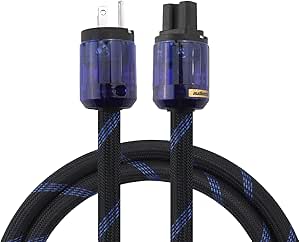Amazon.com: Audiocrast HiFi Power Cord, High-End Braided Sleeve ...