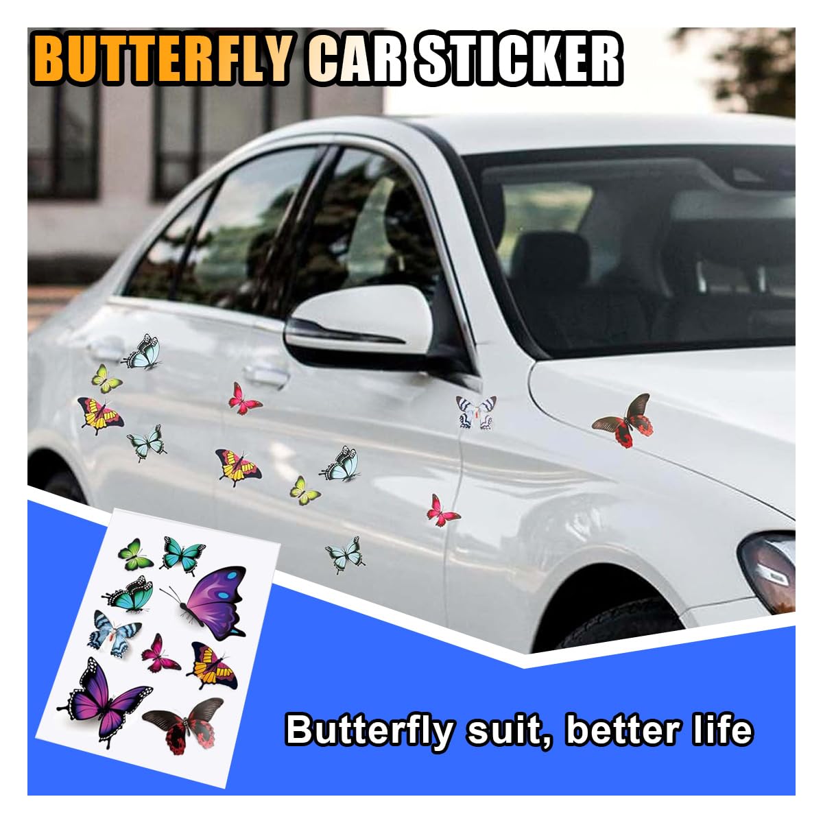 Mua Butterfly Vinyl Car Sticker Decals, Waterproof Car Bumper Stickers ...