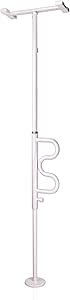 Stander Security Pole and Curve Grab Bar, Elderly Tension Mounted Floor ...