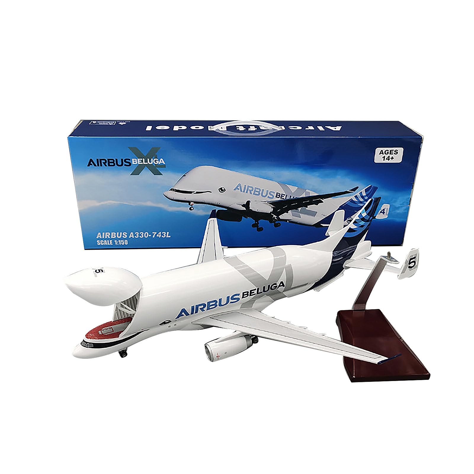 ANTSIR Airbus Beluga A300-600ST 1/150 Scale SuperBeluga Transport Plane ...