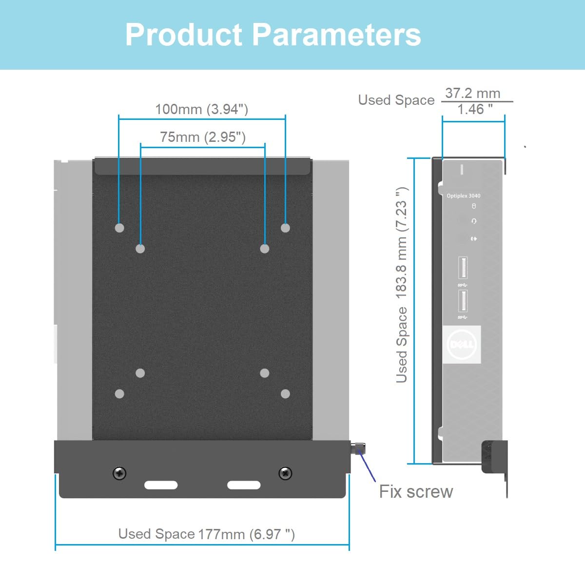 Mua Mini PC Mount for Dell Micro Mount, Wall, VESA, Under Desk Mount ...