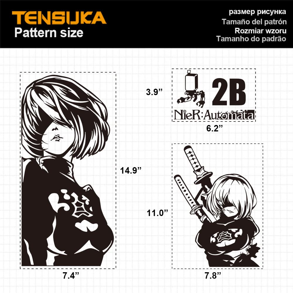 Mua NieR:Automata Decor Stickers for PC Case,Anime Vinly Decal for ATX ...