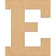 Amazon.com: 5 Inch Tall Wooden Letter Blank, Unfinished E Wood Block ...