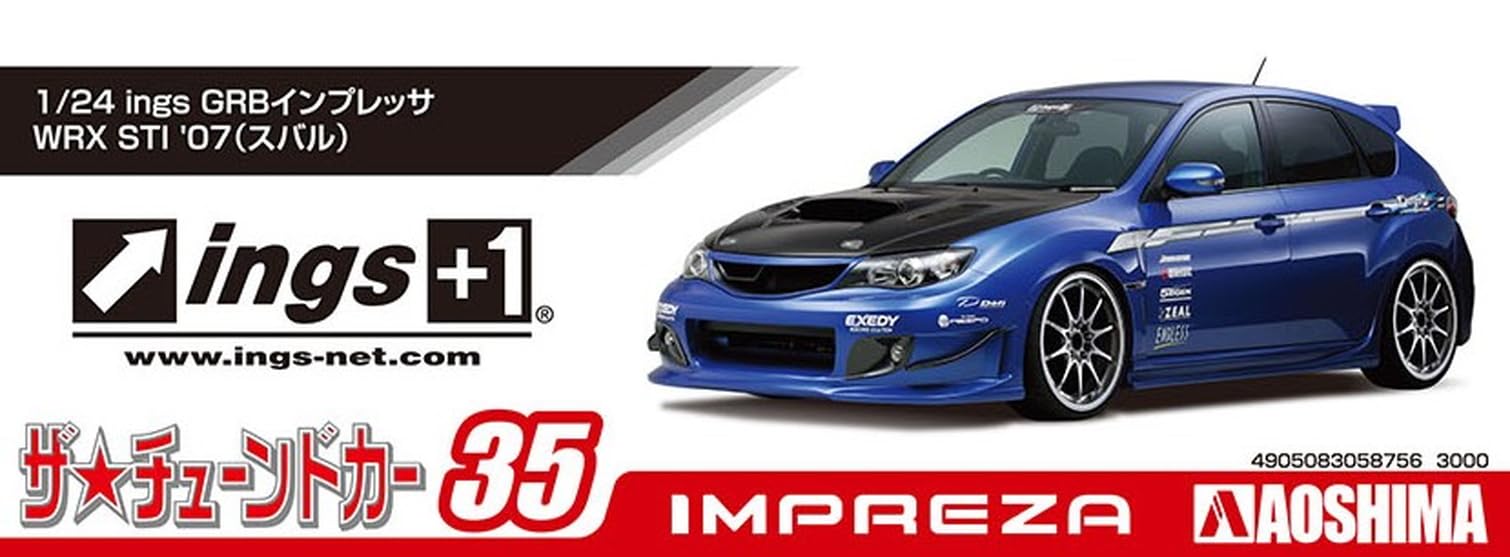 Mua Aoshima 1/24 The Tuned Car Series No.35 Subaru ings GRB Impreza WRX STI 2007 Plastic Model ...