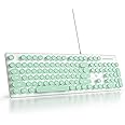 Amazon.com: surmen Cute Quiet Keyboard Wired Green Typewriter Keyboard ...