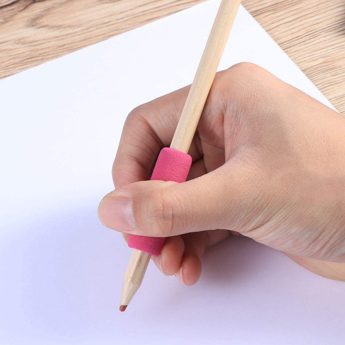 PIXNOR Skid Soft Foam Pencil Grips Finger-protected Pack of 10 (Random ...