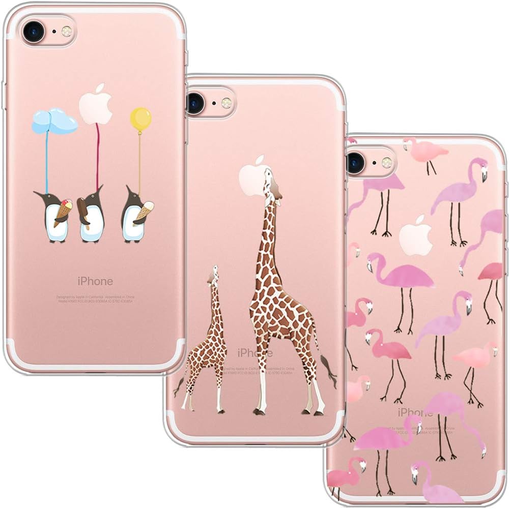 [3-Pièces] Coque iPhone 7, Coque iPhone 8, blossom01 Ultra Mince Cute ...