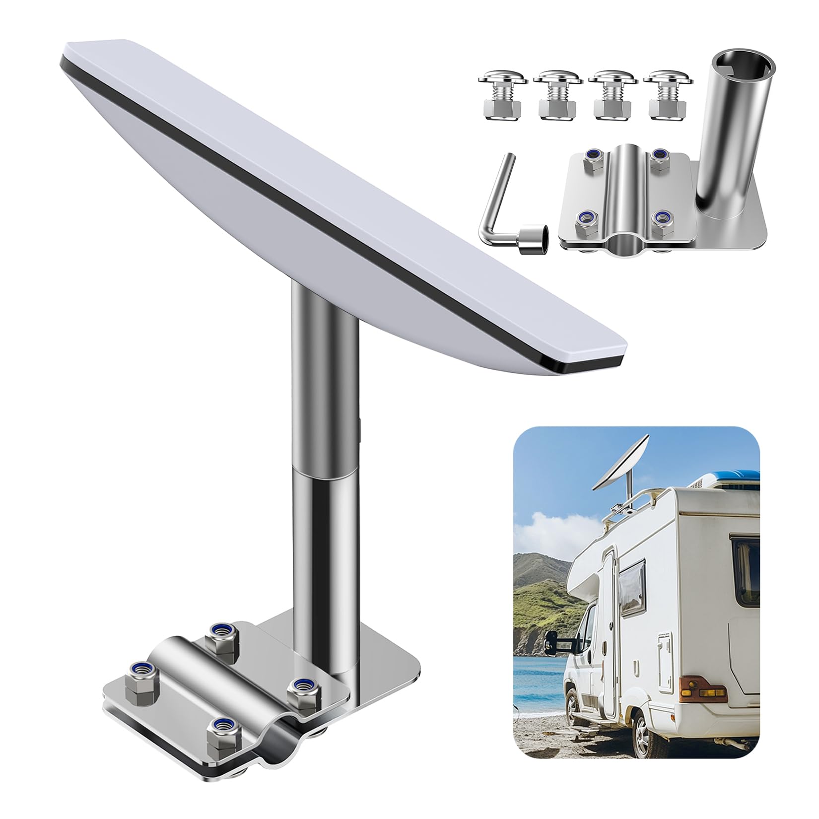 Starlink RV Ladder Mount - Load-Bearing 100lbs, Starlink Pole Mount ...