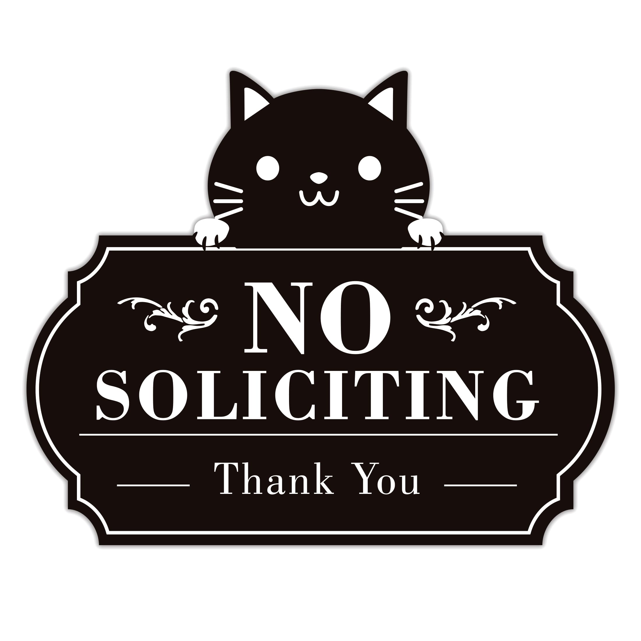 Mua No Soliciting Sign for Front Door，Funny No Soliciting Sticker for ...