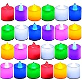 Amazon.com: Yakpo 24 Pack Fast Color Changing Tea Lights Battery ...