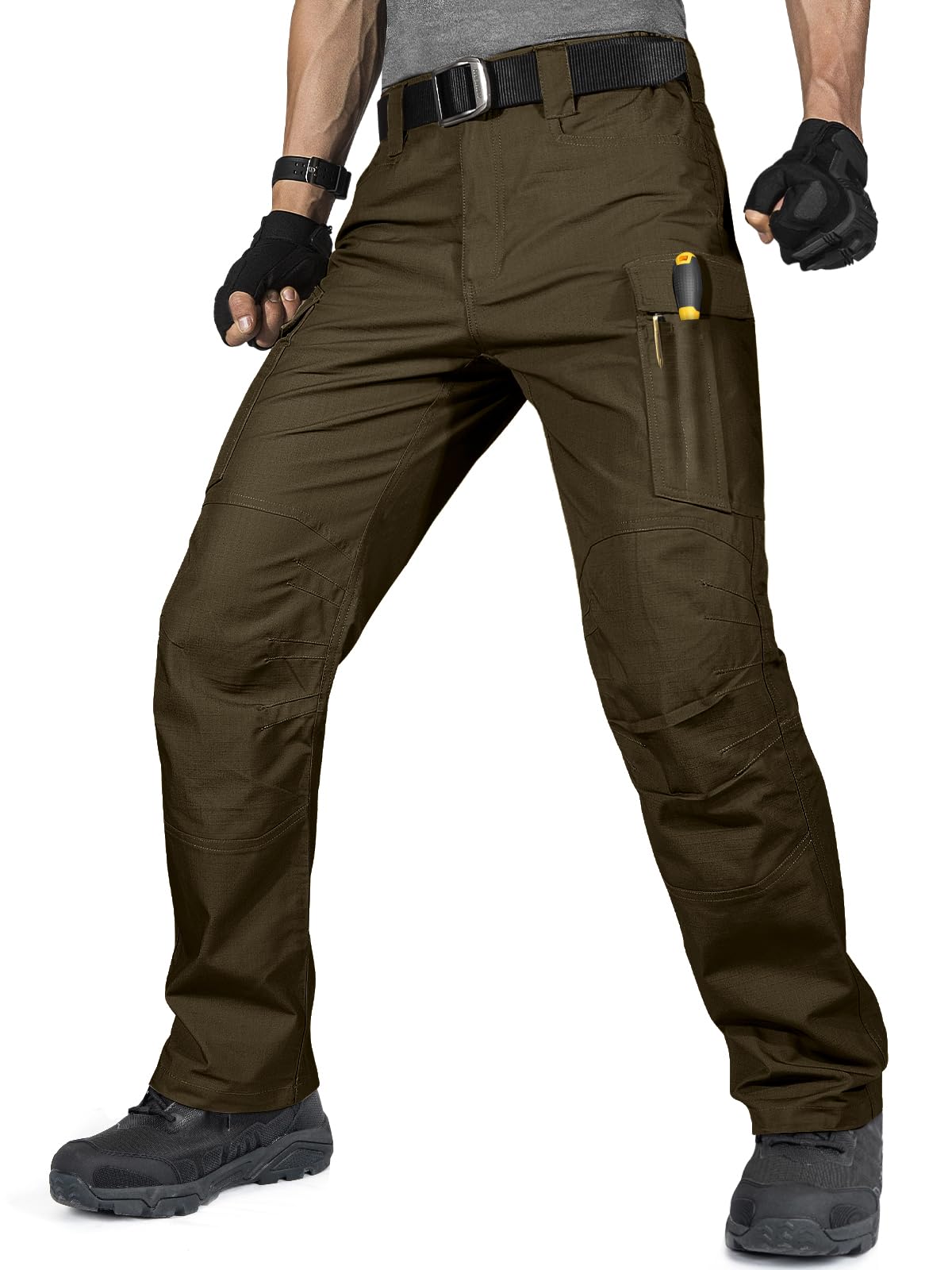 FREE SOLDIER Men's Water Resistant Pants Relaxed Fit Tactical Cargo ...