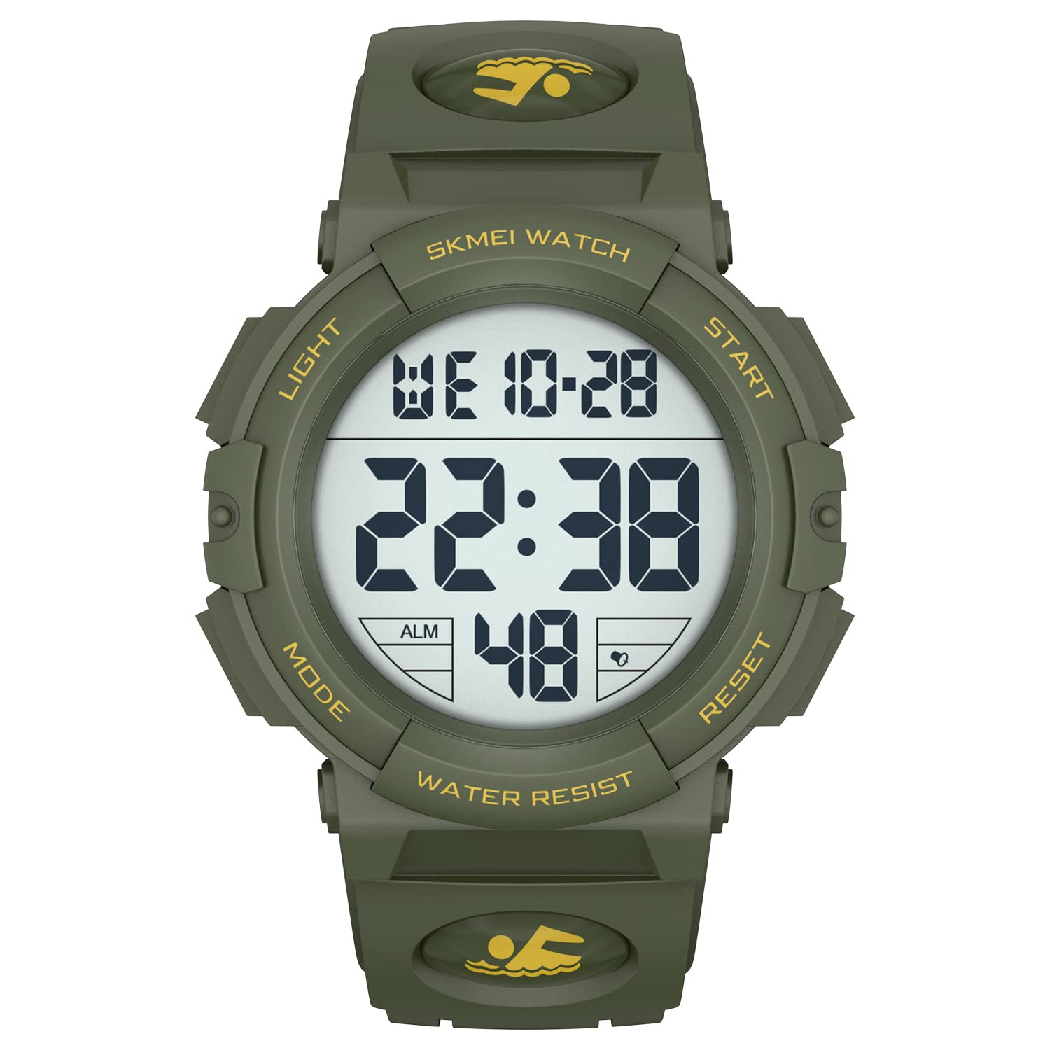 Mua GOLDEN HOUR Mens Waterproof Digital Sport Watches Wide Screen Easy ...