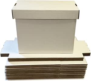 Amazon.com: (5) SHORT White Comic Storage Boxes - Holds 150 - 175 Comic ...