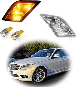 Amazon.com: TurningMax Clear Lens Amber LED Bulb Lights Front Side ...