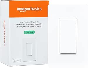 Amazon Basics Single Pole Smart Switch, Neutral Wire Required, 2.4 Ghz ...