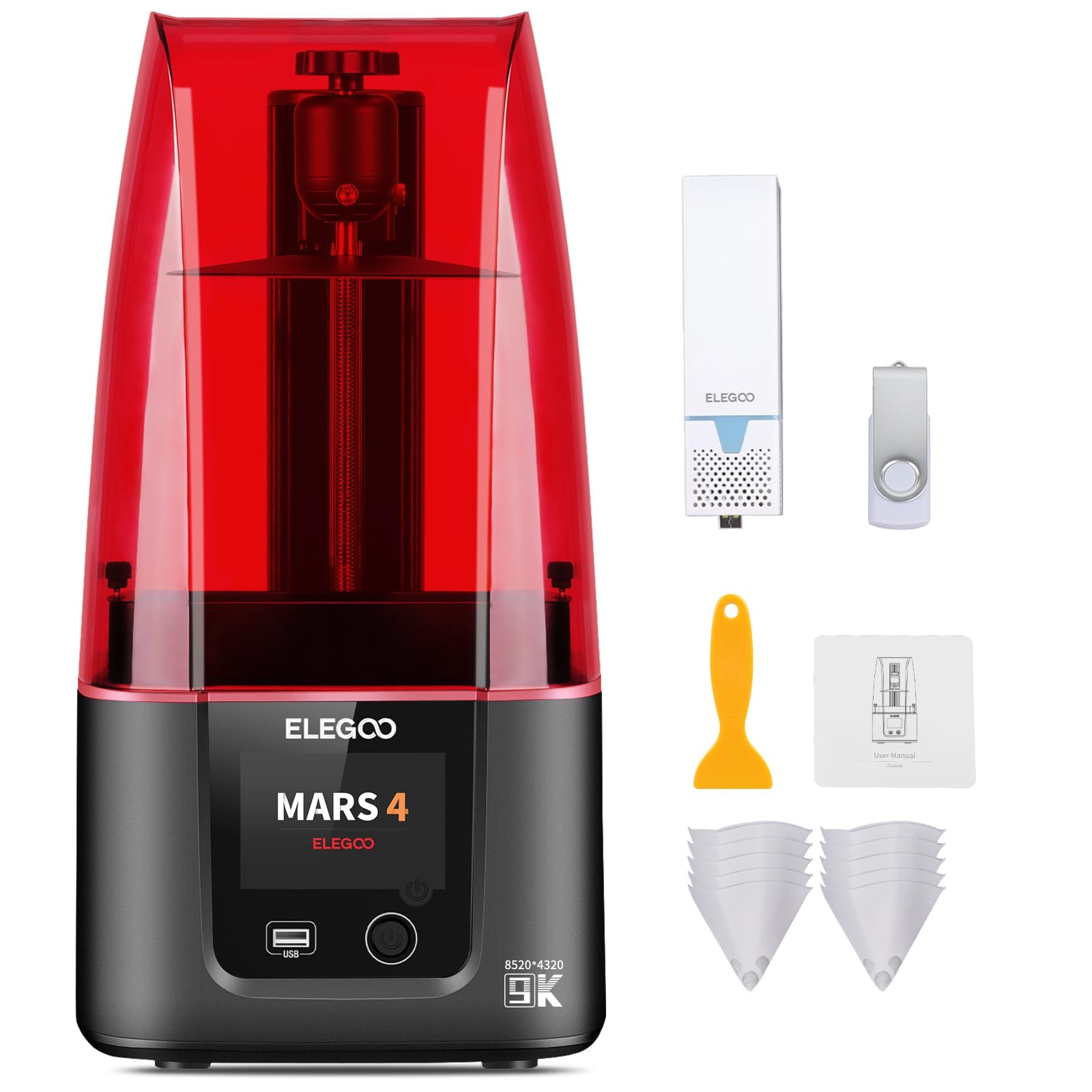ELEGOO Mars 5 Resin 3D Printer, Resin Printer for Beginner with 4K 6.6 ...