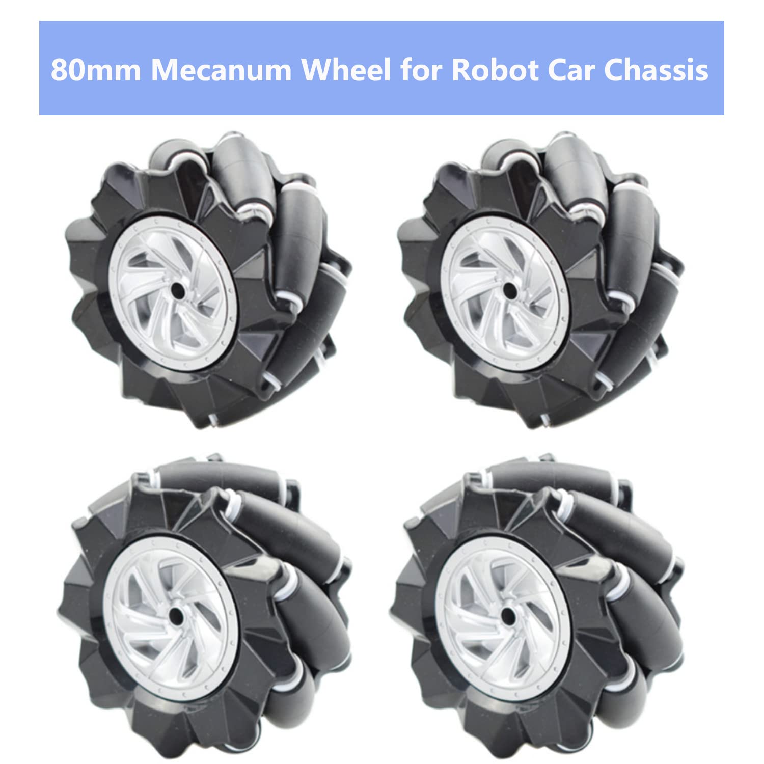 Mua Premium 80mm Mecanum Wheel for AGV Robot Car Chassis, Omni Directional Tire with 4pcs Metal ...