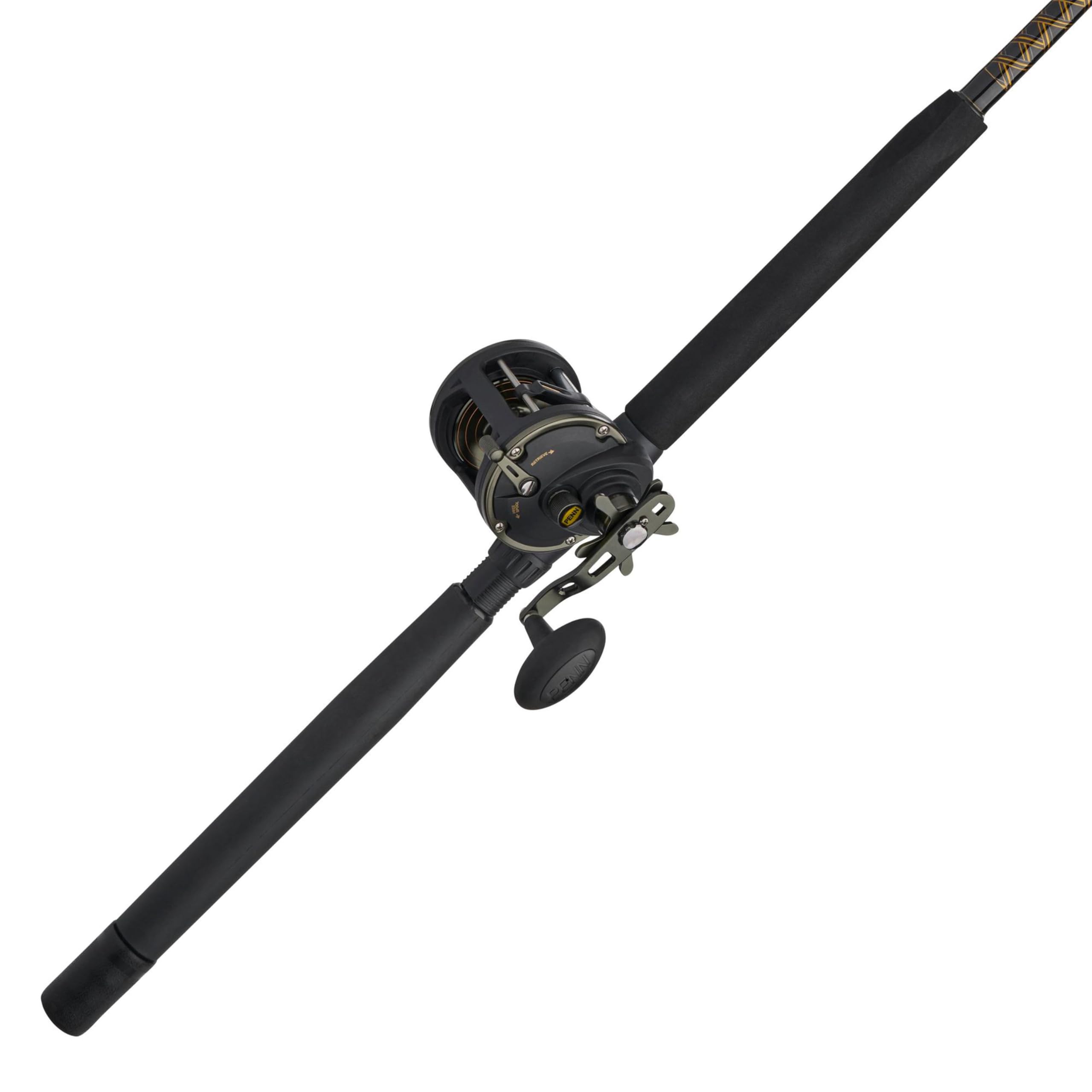 PENN 6'6" Squall II Level Wind Saltwater Rod and Reel Fishing Combo, 1 ...
