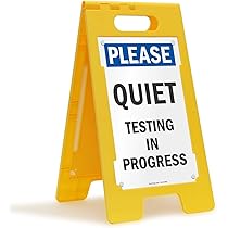 Quiet Test In Progress Clip Art