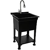 UTILITYSINKS USA-Made Plastic Freestanding 24 in x 24-Inch UtilityTub ...