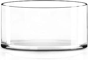 Amazon.com: CYS EXCEL Large Glass Cylinder Vase (H:4" D:8") | Multiple ...