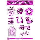 Amazon.com: Chi Omega Sticker Sheet - Western Design Vinyl Sorority ...