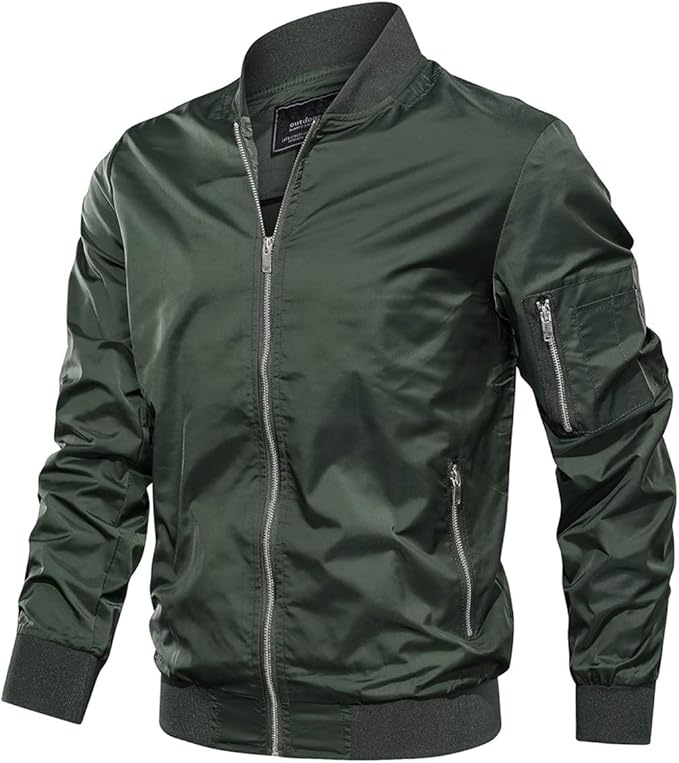 KEFITEVD Hommes Casual Sport Baseball Jacket Summer Thin Bomber Vestes ...