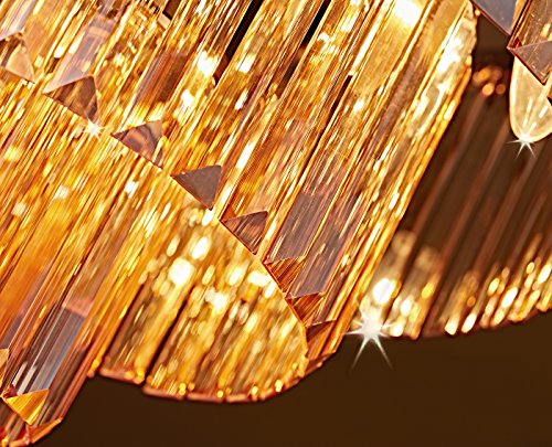 Saint Mossi Modern Amber K9 Crystal Bar Lantern-shaped Raindrop ...