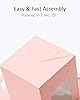 Yotruth Pop-up Pink Cupcake Boxes Single 100 Sets with Window Insert ...