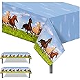 Amazon.com: XINDE Wild Horse Plastic Tablecloth 2 Pack 54 x 87 Inch ...
