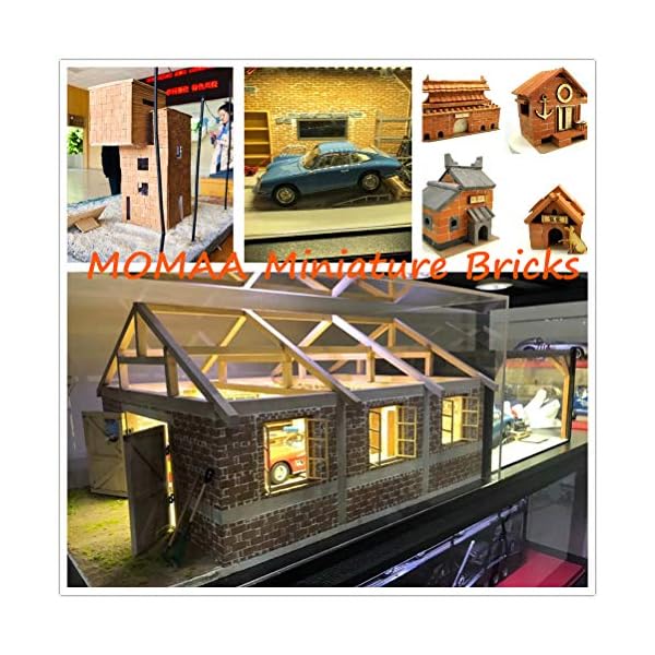 MOMAA 1/16 Miniature Brick-Scale Wall Bricks Mini Bricks Model Sand ...