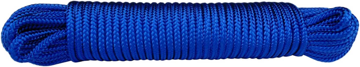 6mm (1/4 inch) Nylon Braided, Multi-Purpose Flagline Rope, High ...