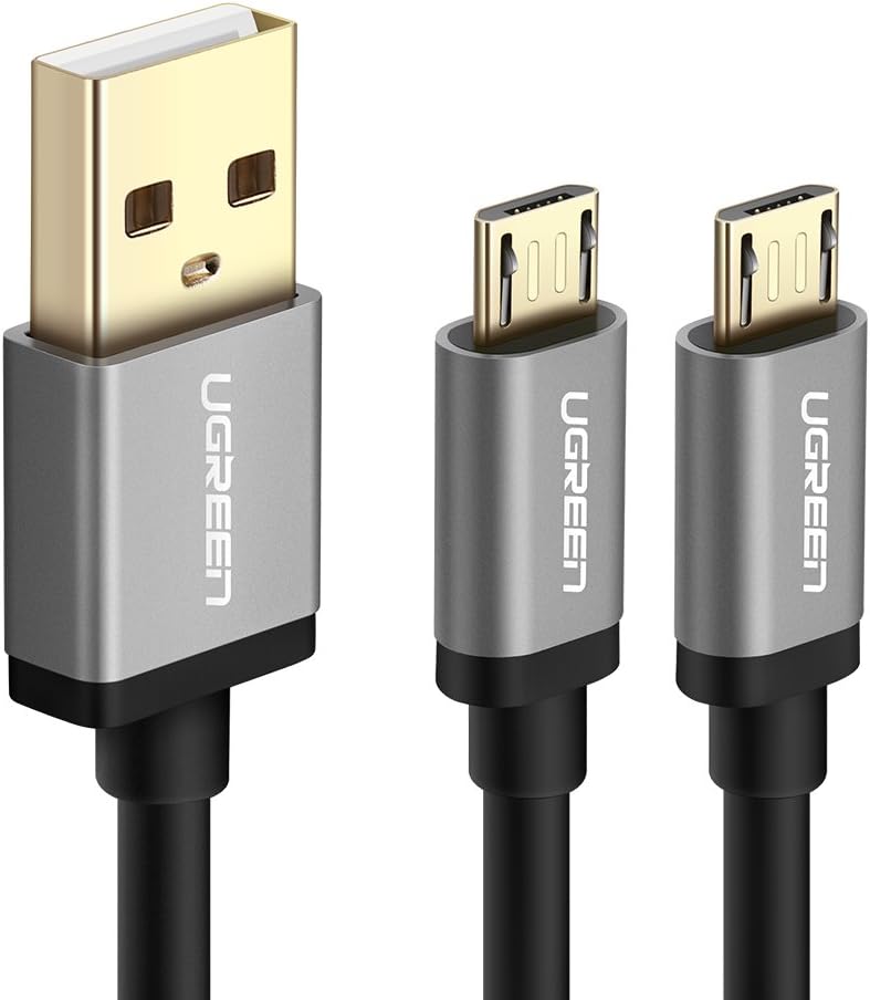 UGREEN Micro USB Cable,1m USB A to Dual Micro B 2.0 Y Cord, Android ...