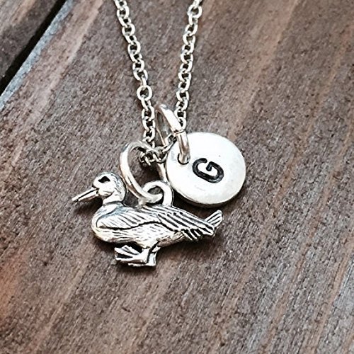Amazon.com: Duck charm necklace, bird necklace, animal necklace ...