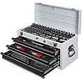 BOXO USA Heavy Duty 185pcs Metric & SAE Tool Set with 3 Drawers Carry ...
