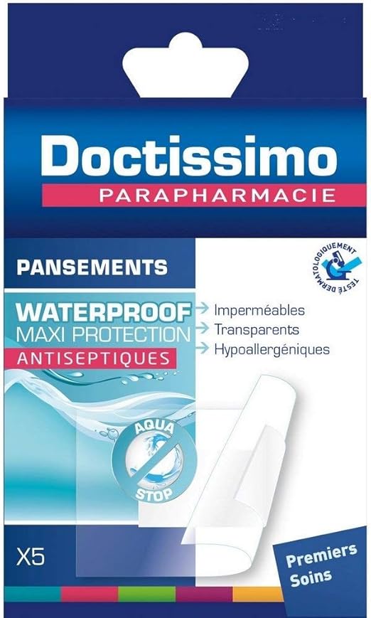 Doctissimo - pansements antiseptiques imperméables"waterproof" xl, 5 ...