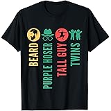 Amazon.com: Perfect Dude Shirt - Tall Guy Beard Twins Purple Hoser Dude ...