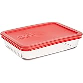 Amazon.com: Pyrex Colors Tinted (3 Cup) Medium Rectangular Food Storage ...