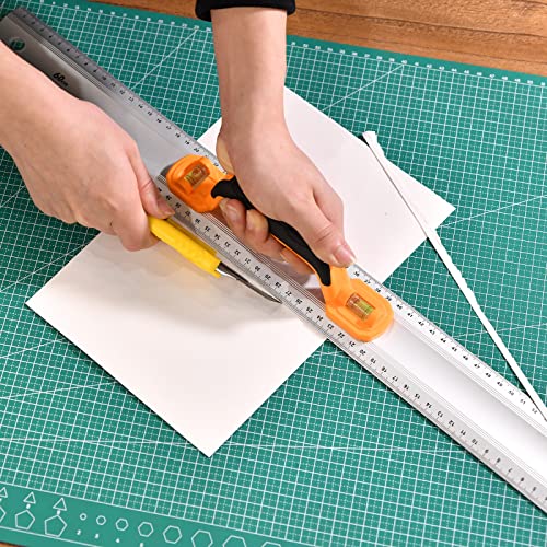 LAND Aluminum Construction Ruler - 24 Inch Ruler with Bubbles Indicator ...