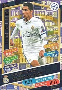 2016/17 MATCH ATTAX CHAMPIONS LEAGUE 100 CLUB CRISTIANO RONALDO REAL MADRID HUNDRED CLUB: Amazon ...