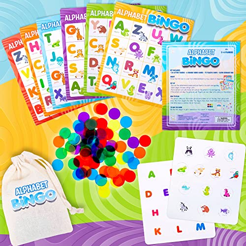 Hapinest Alphabet Bingo ABC Letter Preschool Learning Board Game for ...