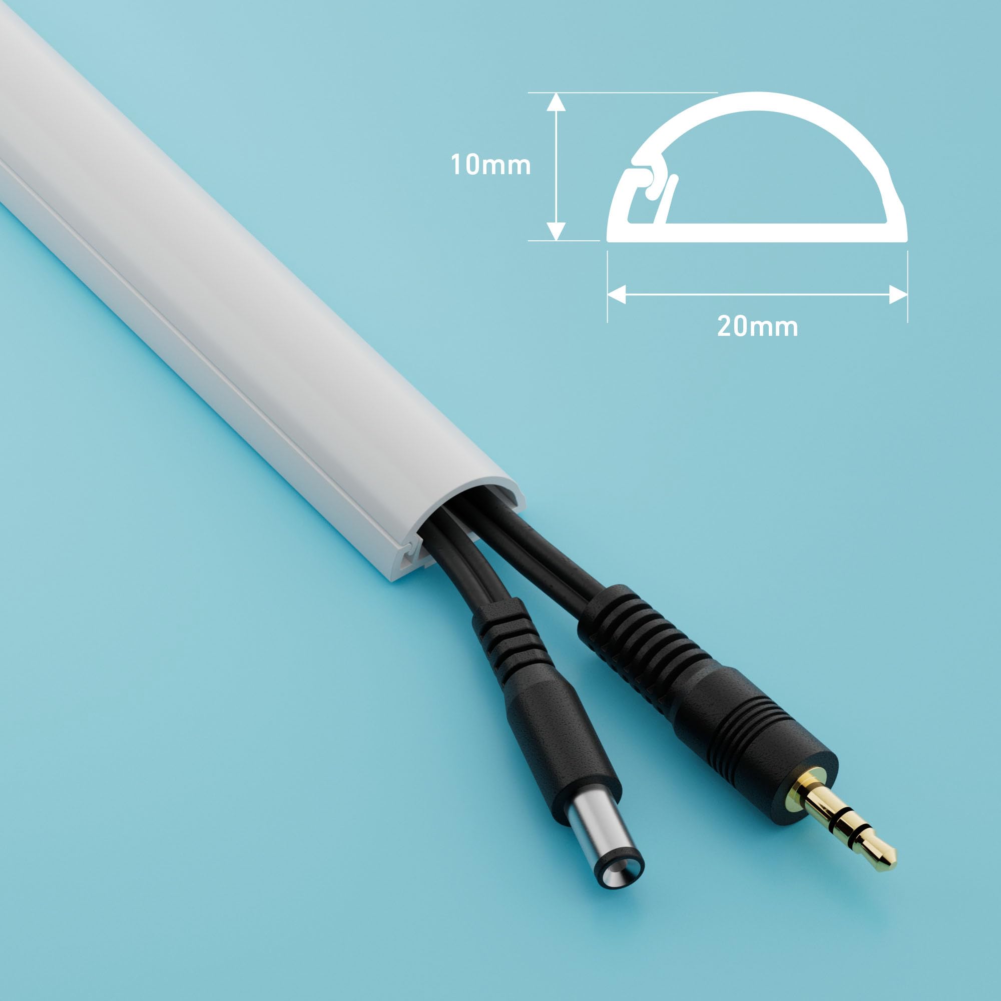 Mua D-Line Micro+ Cable Trunking 4-Meter Pack, Half Round Cable Cover ...
