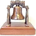 Amazon.com: Miniature Bronze Liberty Bell Replica on Wood Base : Home ...