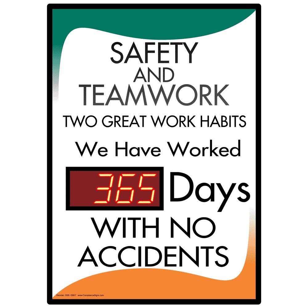 Buy Safety and Teamwork Two Great Work Habits_ Days with No Accidents ...