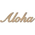 Amazon.com: CREATCABIN Aloha Laser Cut Wood Letter Sign Wall Decor ...